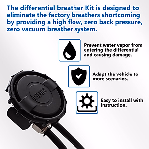 Differential Axle Breather Replacement for ARB 170112 Kit Compatible with Drivetrain Assemblies, Differentials, Transmission and Transfer Case of 4×4 4WD Accessories
