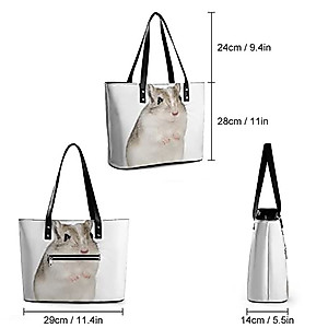 Womens Handbag Hamster Leather Tote Bag Top Handle Satchel Bags For Lady