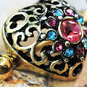 Covet Jewelry Antique Gold Plated Dazzling Heart Dome Shape Nipple Shield