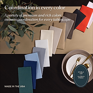 50-Pack Disposable Linen-Feel Dinner Napkins With Built-in Flatware Pocket, BLUE Prefolded Cloth Like Paper Napkins For Wedding, Dinner Or Party