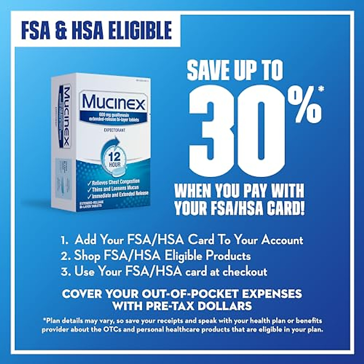 Chest Congestion, Mucinex 12 Hour Extended Release Tablets, 68ct, 600 mg Guaifenesin Relieves Chest Congestion Caused by Excess Mucus, #1 Doctor Recommended OTC Expectorant