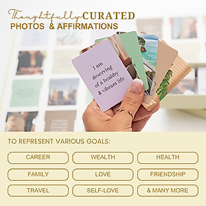 Vision Board Kit - Premade Dream Board with Manifestation Pictures Supplies, Goal Collage Book for Wall, Complete Mood Boards Kits, Law of Attraction Journal Planner Affirmation Cards for Women Adults