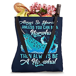 Always Be A Narwhal Kids Youth Boys Girls Tote Bag