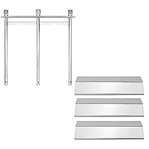 Hisencn Replacement Rebuild Kit for Sonoma CGR27, CGR27LP, CGR30, CGR30LP Gas Grill Stainless Steel Burner, Stainless Steel Heat Plates Tent