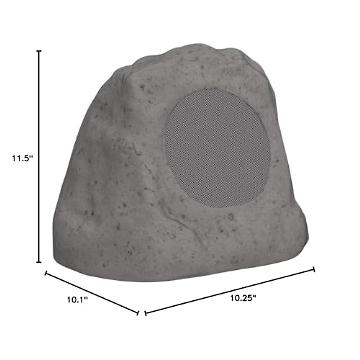 SOUND PRO SPS-2000-SL Dual Bluetooth Active Rock Speaker Pair for Outdoor, Patio, Garden, Pool Area, Gray Slate