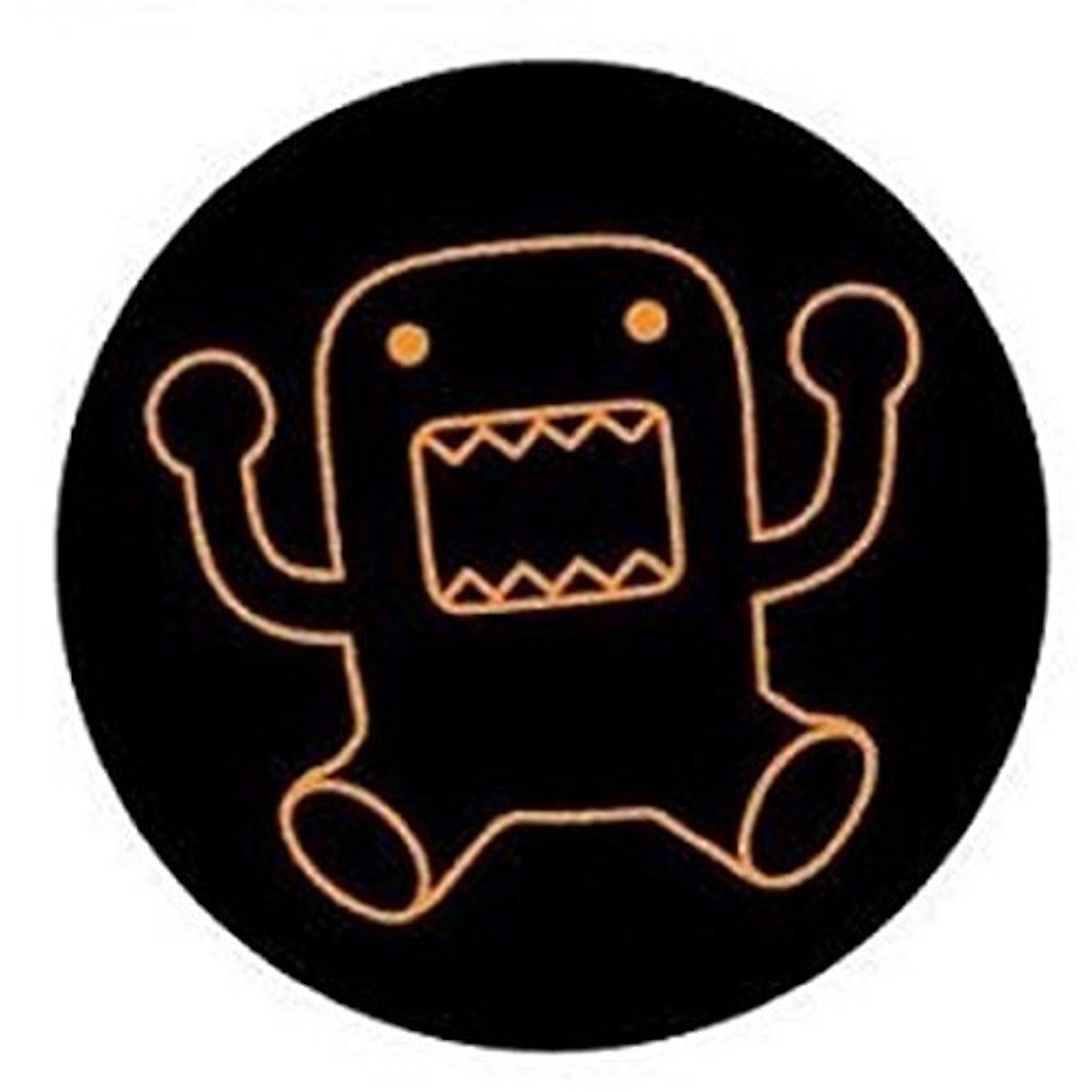 Domo-Kun Orange Outline Button DB4290