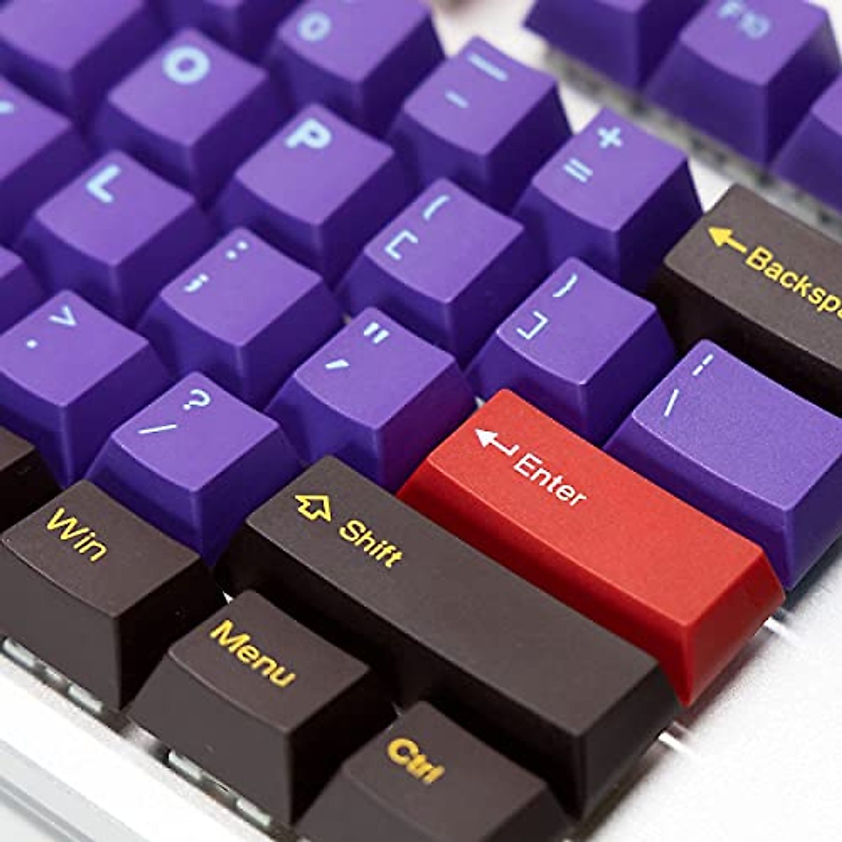 TAI-HAO Cubic Profile Chocolate Factory Keycaps 113 ANSI Layout Compatible with All MX Types Keyboards(61/87/104/108+1.75U Shift Key) Custom Keycap Set
