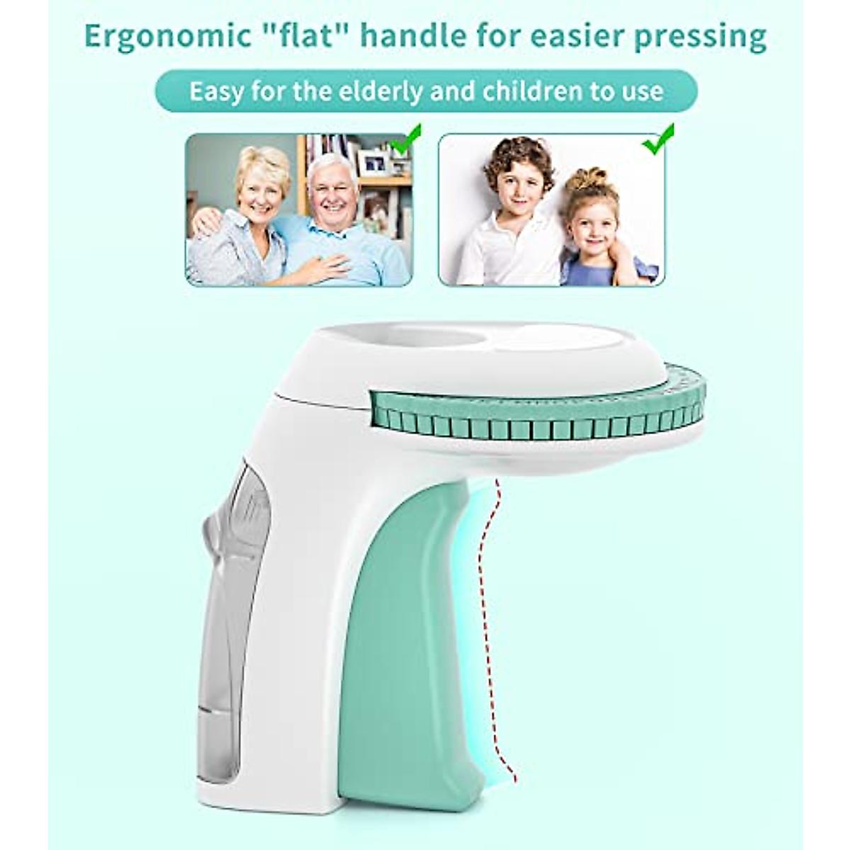 Vixic Omega S Embossing Label Maker Machine with 3 Tapes,3D Handheld Embossed Labeling Printer Machine, Manual Portable Vintage Embosser Label Makers for Home, School,DIY & Crafting,Gift Green