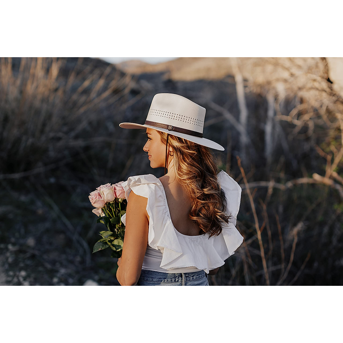 American Hat Makers Straw Hats for Men & Women – Barcelona Fedora Hat Cream