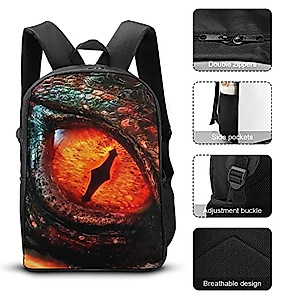 17 Inch Cool Dragon Backpack Cartoon Laptop Backpack College Bookbag Travel Bags for Teenagers