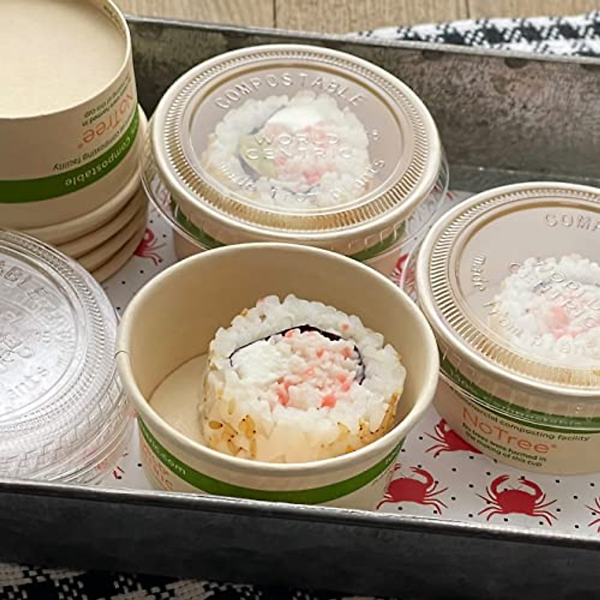 Outside the Box Papers 2 Ounce Souffle Cups and Lids - 100% Biodegradable and Compostable - 100 Pack