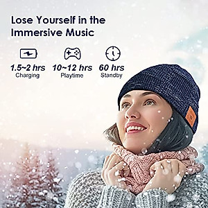 Bluetooth Beanie Hat for Men Gifts - Christmas Stocking Stuffers for Men Gifts Ideas for Teenager Boys Girls Dad Women Adults Boyfriend Tech Gifts Music Beanie with Bluetooth Headphones