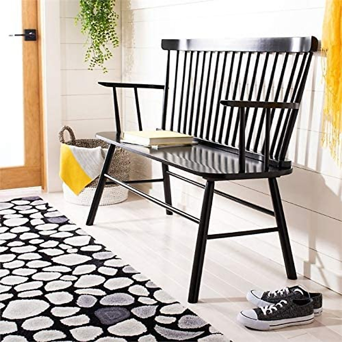 Safavieh American Homes Collection Addison Spindle Back Black Bench