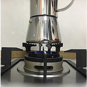 Non-Slip Stove Stand - Moka & Coffee Pot Holder - Gas Range & Oven Burner Grate - Milk Pot Holder for Gas Hob
