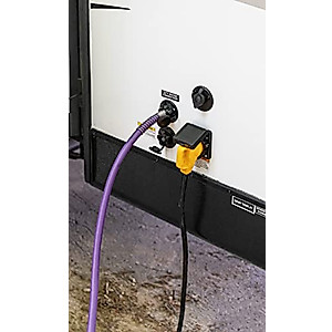 Camco EvoFlex 50-Foot Drinking Water Hose | Features an Extra Flexible Construction, Stainless Steel Strain Reliefs, and is Ideal for RVing, Gardening, Washing Pets, and More | Purple (22586)