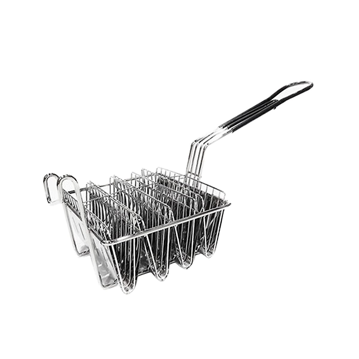 LOVIVER Taco Deep Shell Fryer Basket Taco Holder Basket with Grip Handle, Practical, 4/6 Shells Optional - 4 Shells