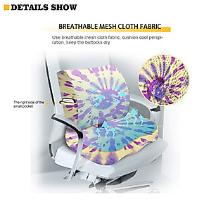 JEOCODY Leopard Print Seat Cushion & Lumbar Support for Office Chair, Car, Wheelchair, Memory Cotton Pillow, Washable Cover Father's