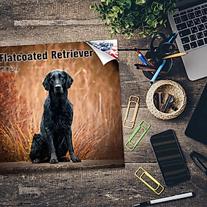 2023 2024 Flat-Coated Retriever Calendar - Dog Breed Monthly Wall Calendar - 12 x 24 Open - Thick No-Bleed Paper - Giftable - Academic Teacher's Planner Calendar Organizing & Planning - Made in USA
