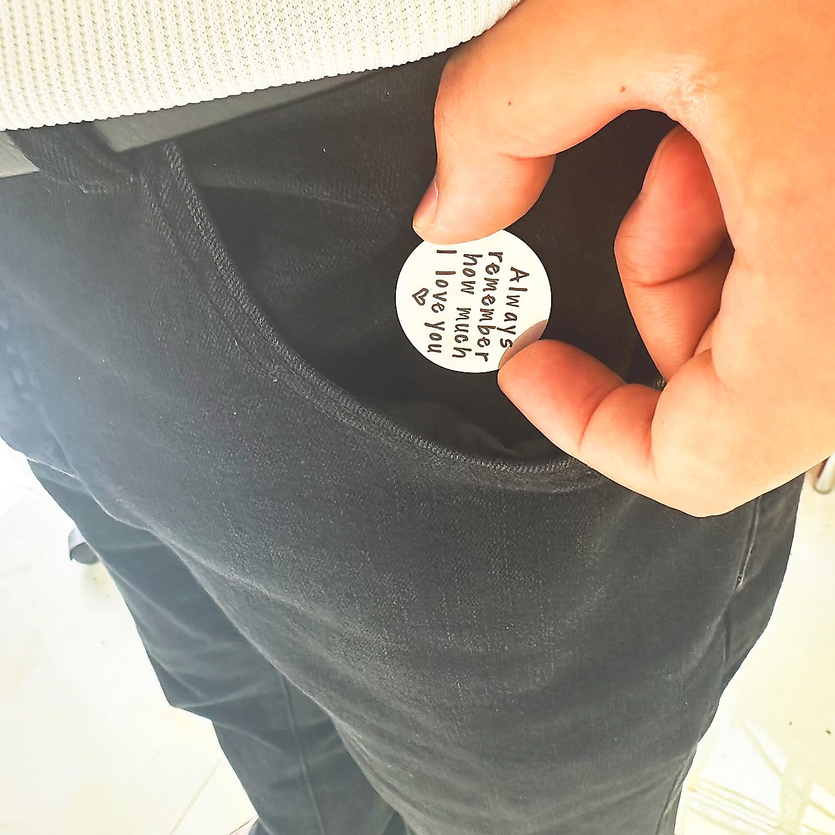 KUSIAPA Heartfelt Pewter Pocket Tokens,Memorial Pocket Token for Your Significant Other, Friends and Family (Always know how much I love you)