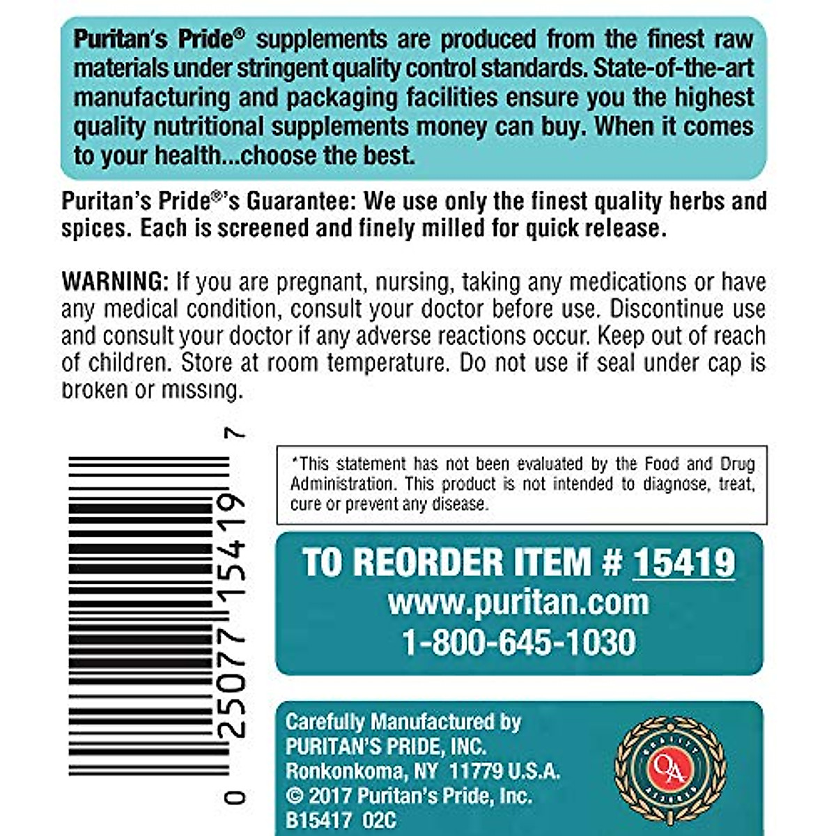 Puritan's Pride Turmeric Curcumin 500 Mg Contains Antioxidants, 180 Count (Pack of 2), Total 360 Count