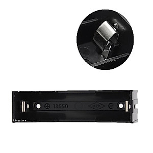 18650 Battery Case Holder, 10 Pcs 1 Slots x 3.7V DIY Battery Storage Box, in Parallel Black Plastic Batteries Case with Pin for 1 x 18650, by Ltvystore