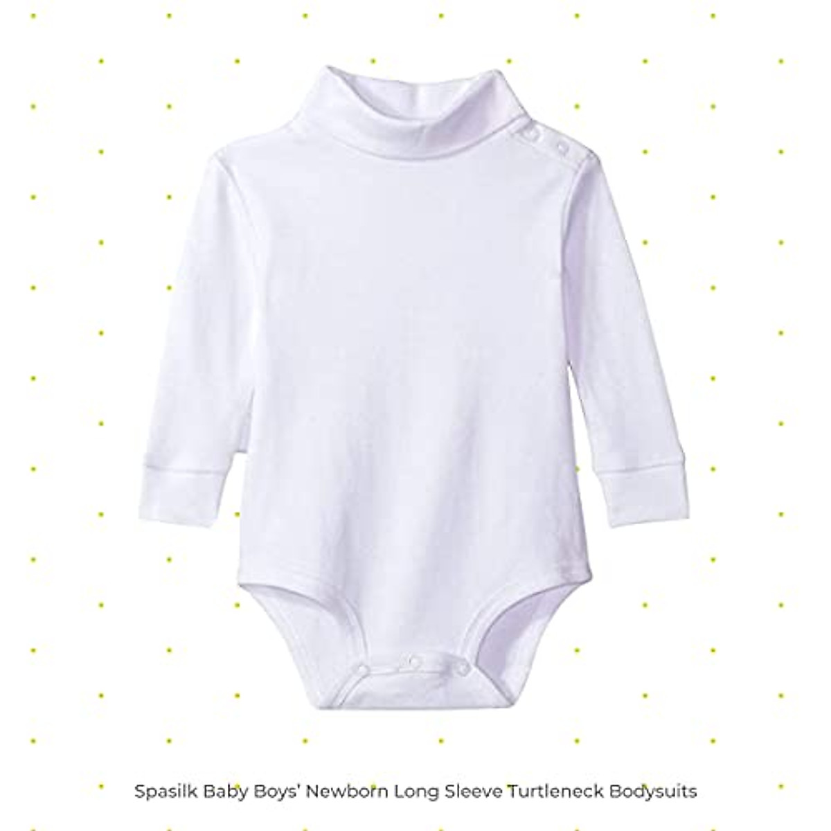 Spasilk Baby 2 Pack Baby Turtleneck T-Neck Long Sleeve Bodysuit