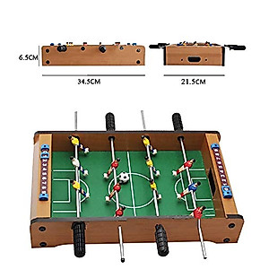 Foosball Table,Wooden Mini Tabletop Billiard Game,Easily Assemble Soccer Tabletop Competition Game,Tabletop Puzzle Finger Battle Athletic Soccer Football Game,Soccer Table for Arcades,for Family Game