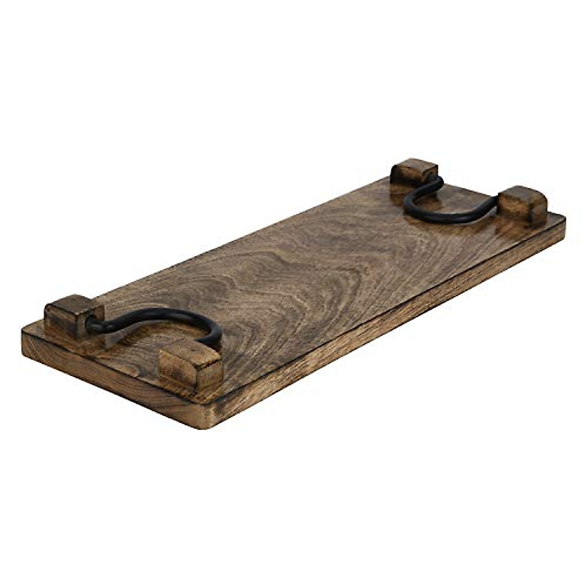 Wood party serving platter cheese board tray wine crackers meat 20 inch by 8 inch