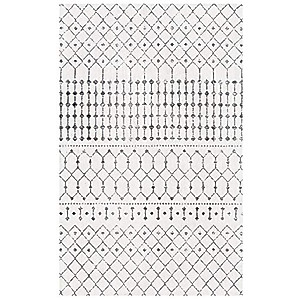 Safavieh Classic Vintage Collection 5' x 8' Beige/Black CLV127A Handmade Moroccan Cotton Area Rug