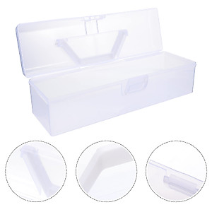 VICASKY Plastic Storage Box, 2pcs Clear Organizer Container with Handle, Multipurpose Storage for First Aid, Sewing, Painting Arts Tools