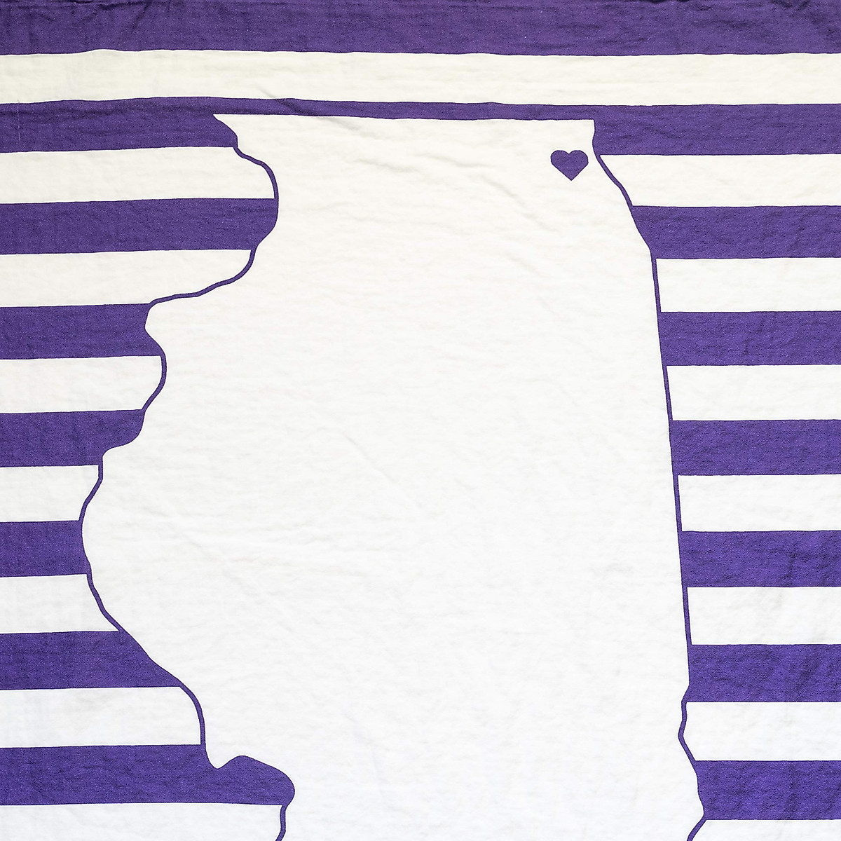 TWIG & BALE Evanston Illinois Northwestern Baby Blanket Organic Cotton Muslin Swaddle Blanket - 47" x 43" - Fans of Northwestern Wildcats Baby Gift for Boys Girls Newborn Receiving