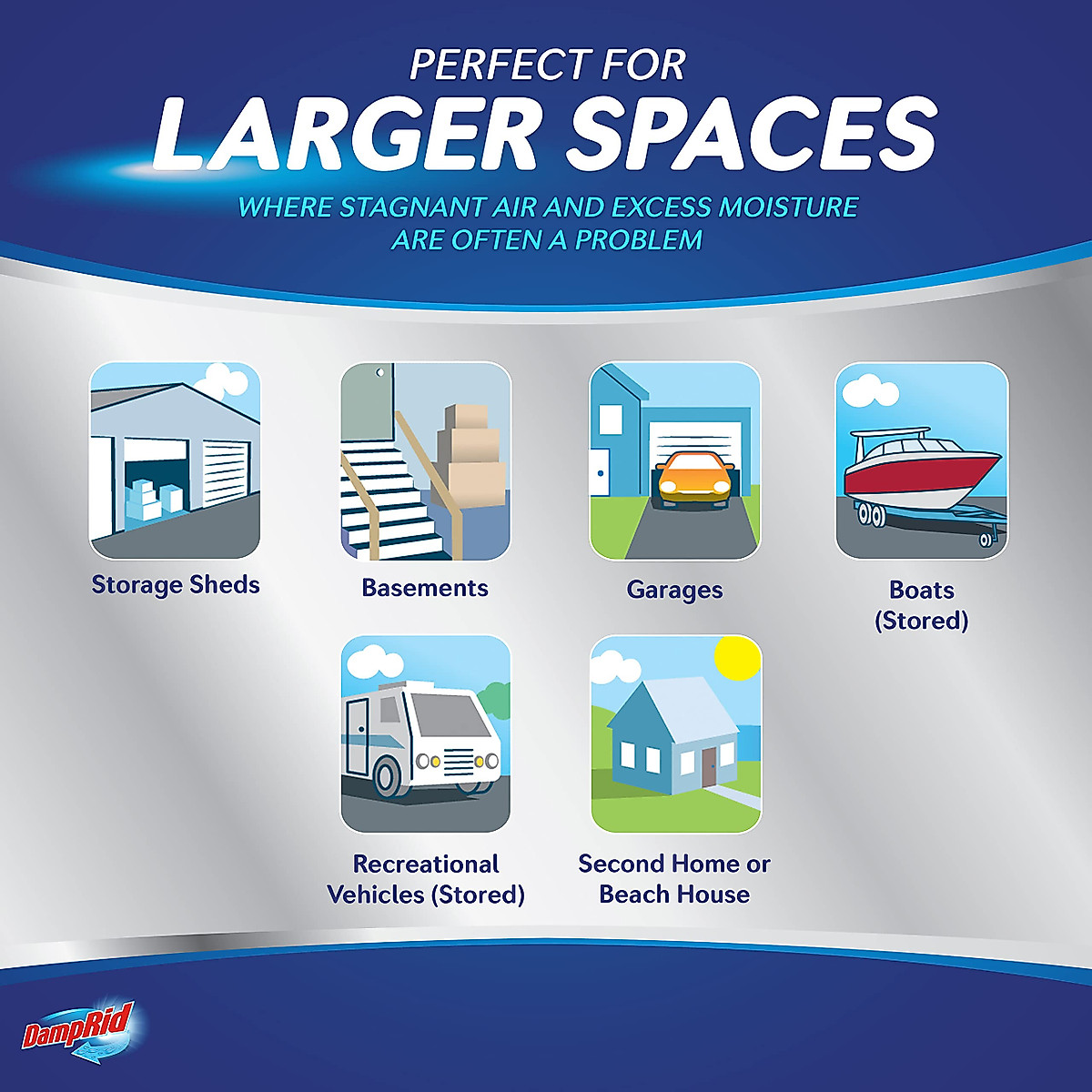 DampRid Hi-Capacity Moisture Absorber Bucket, 2 Pack — Fresh Scent, 2 lb. 15.5 oz.