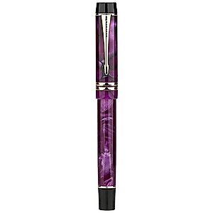 M600s Marble Purple Fountain Pen, Iridium Extra Fine Nib Writing Gift Pen