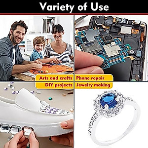 B7000 Clear Rhinestone Jewelry Glue with Precision Tip, Multi-Function Strong Adhesion B7000 Glue for Crafts, Suitable for Nail Metal Stone Glass Art DIY Project Fabric Shoes Cell Phones Screen Repair