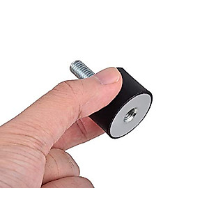 Rubber Mounts M8 M6 Anti Vibration Rubber Mount Cylindrical Isolator Vibration Isolation Mounts Shock Absorber Absorption Mount w/Threaded Stud Male Thread Silentblock Car Boat Bobbins, M8 Pack of 4