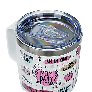 FROOBLEQUIRK Mom Daily Afirmations Tumbler, 14oz Mother's Day Cup – Perfect for Mother's Day, Birthday, or Christmas Gifts from Daughter or Son