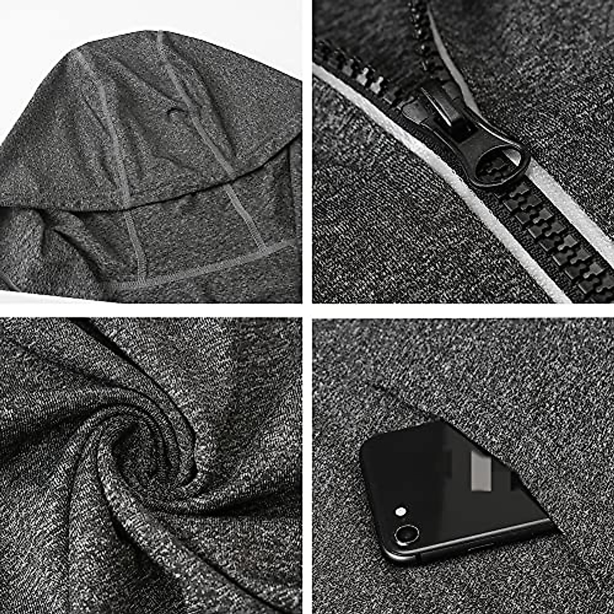 MEETYOO mens Running for Men outerwear jackets, Grey, Small US