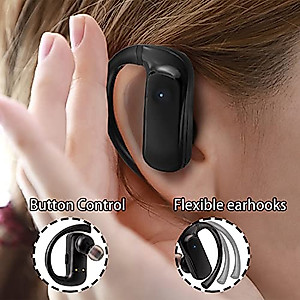 Dem.Lorida Wireless Earbuds Bluetooth 38hrs Play T60 Back Sport Earphones with LED Display Over-Ear Buds with Earhooks with Mic for Sport Running Workout Black