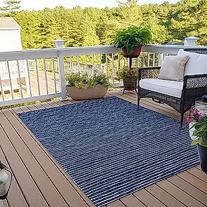 Dalyn Rugs Indoor/Outdoor Laidley LA1 Blue Washable 8' x 10'