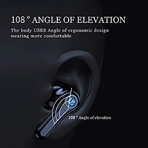 True Wireless Earbuds,Bluetooth 5.1 in-Ear Headphones Touch Control with Wireless Charging Case IPX8 Waterproof Easy to Pair Stereo Headphones Built-in Mic, for Android/iPhone/Samsung