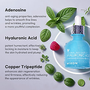 MIZON Hyaluronic 100 Korean Ampoule For Deep Hydration Dry Skin Firming Skin (1.01 fl oz)