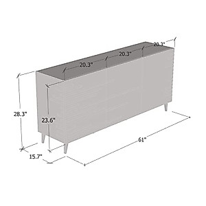 Nova 61in Sideboard Black,NOVA-SIDE-BLACK