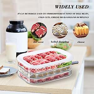 Dualshine Deli Meat Container for Fridge Lunch Meat Container for Refrigerator with Clip Deli Containers with Lids Bacon and Cheese Container for Fridge