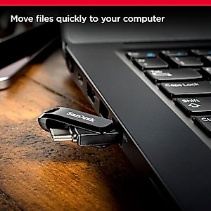 SanDisk 256GB Ultra Dual Drive Go USB Type-C Flash Drive, Black - SDDDC3-256G-G46