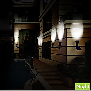 Hoont 2-in-1 Bright Outdoor LED Solar Spotlight/Solar Powered Light for Patio, Entrance, Landscape, Garden, Driveway, Lawn, Etc./ Great for Accents, Security Lighting, Etc. [Upgraded Version]