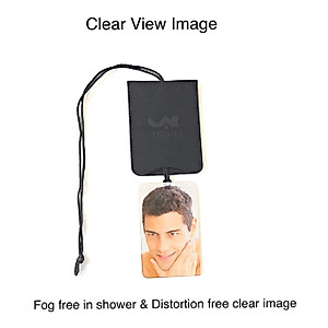 MARKHA Pocket Mirror for Men Women Unbreakable Stainless Steel Portable Mirror (Purse Mirror-(Black))