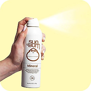 Sun Bum Mineral SPF 30 Sunscreen Spray | Vegan and Reef Friendly (Octinoxate & Oxybenzone Free) Broad Spectrum Natural Sunscreen with UVA/UVB Protection | 6 oz (packaging may vary)