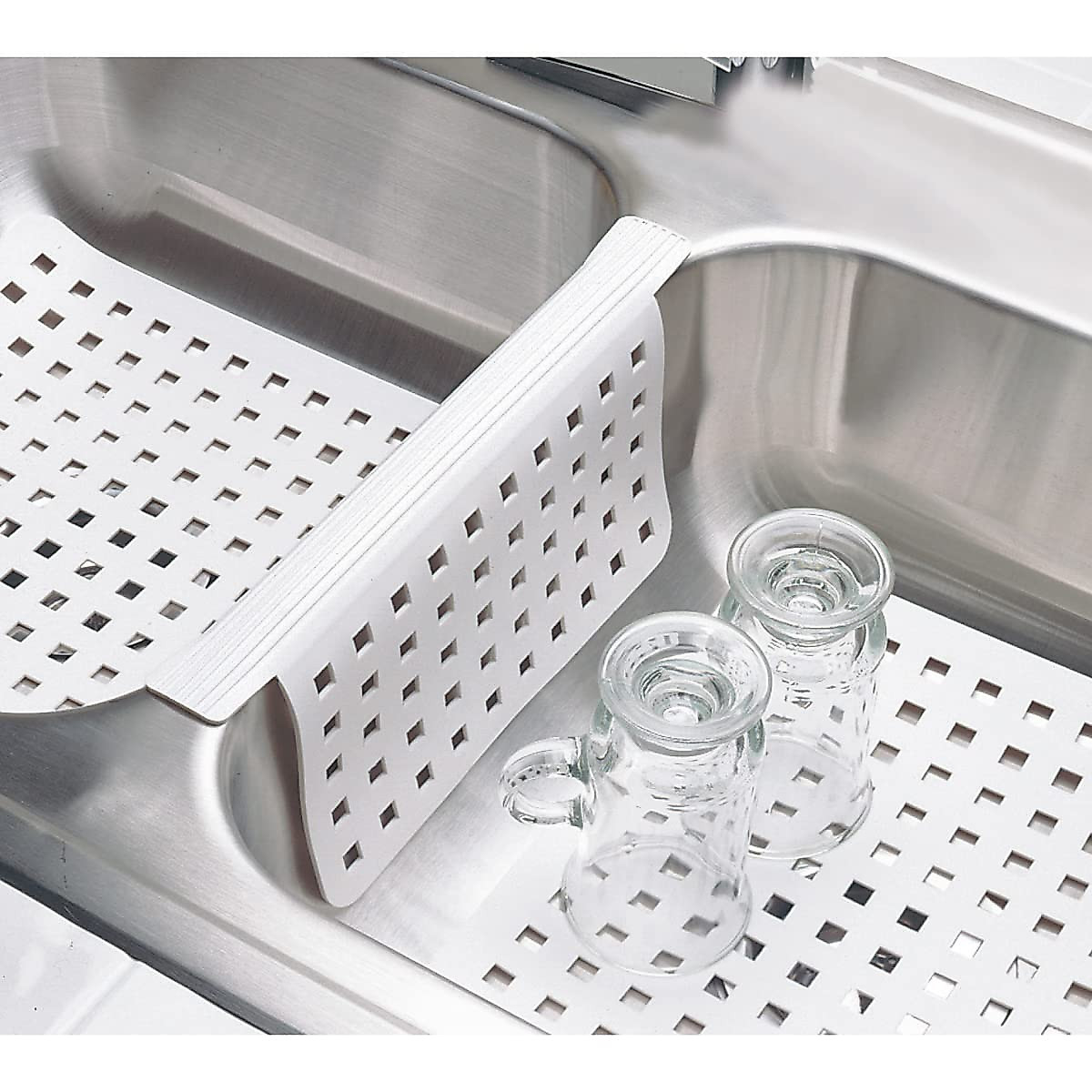 iDesign InterDesign Euro Kitchen Protector Regular, White, Sink Mat