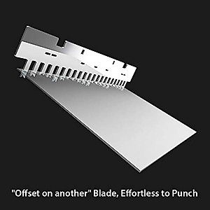 OFFNOVA Binding Machine, 21-Hole 450 Sheets Paper Comb Punch Binder Machine for Letter Size / A4 / A5, Easy to Punch Handle, Adjustable Margin