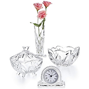 Square Crystal Bowl, Decorative 6 Inch Elegant Dish Great For Serving Dessert, Salad, Snack, And Fruit Ideal For Home, Office, Party, Wedding Décor, Small Candy Dish.